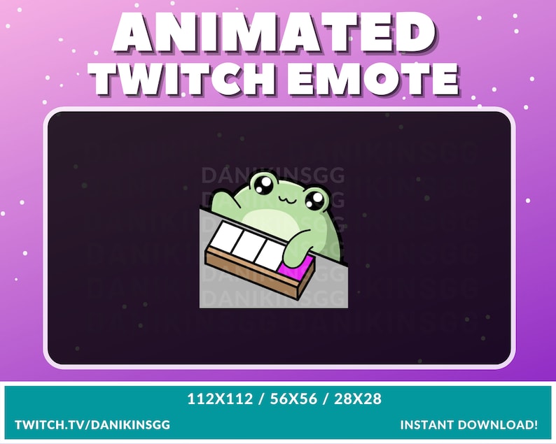 ANIMATED | Bongo Frog Twitch Emote | Cute Frog | Peepo | Pepe - Etsy