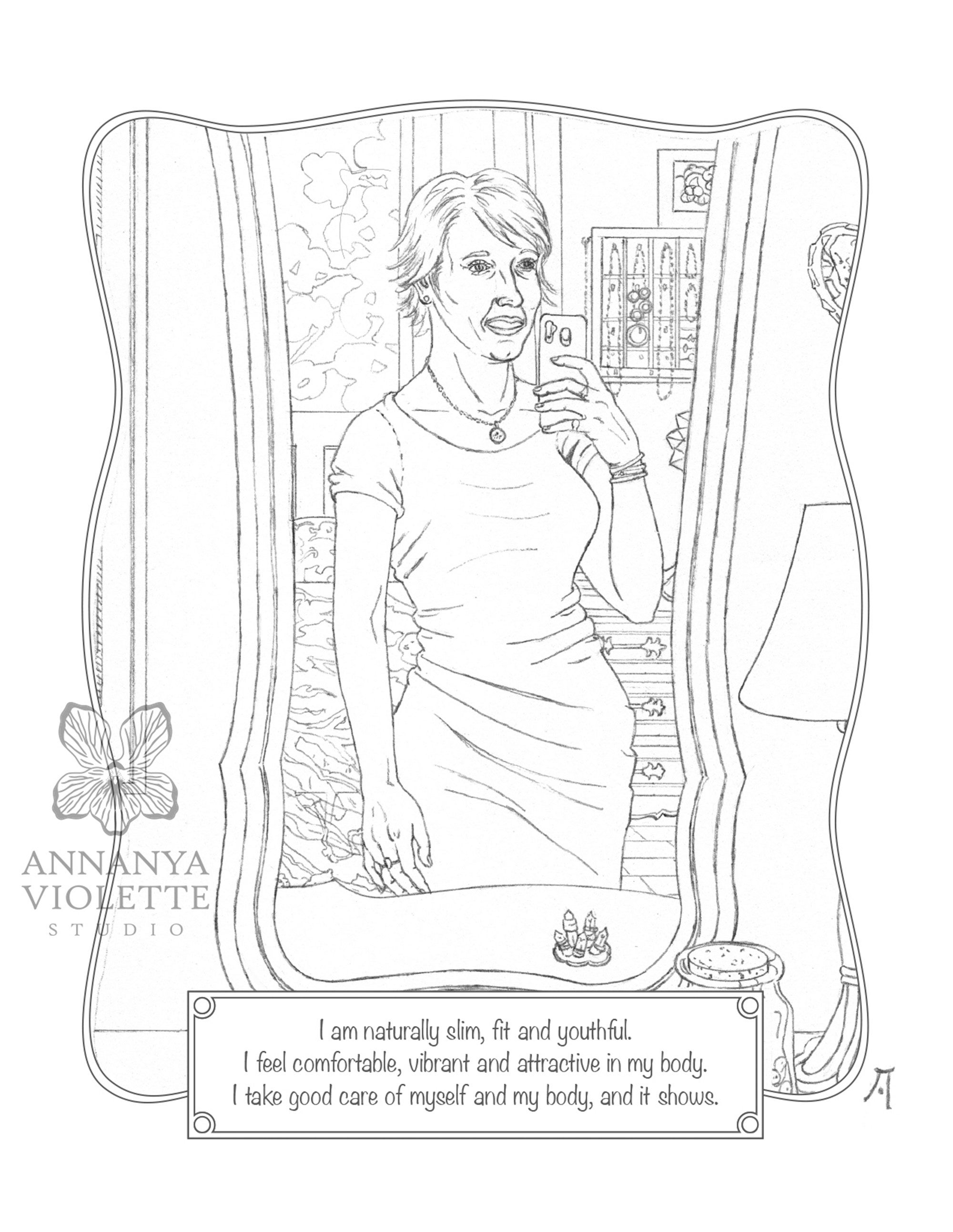 Custom Manifestation Pencil Drawing / Coloring Page - Etsy