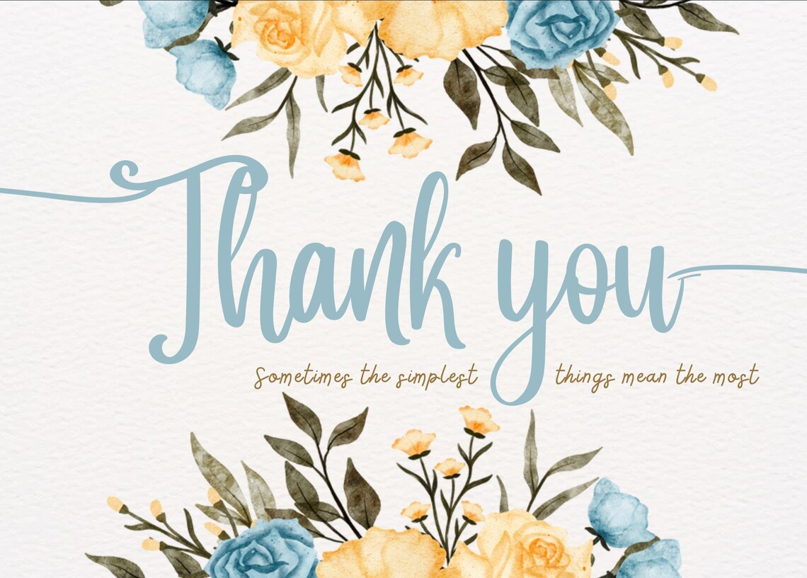 Editable Thank You Card Printable Thank You Cards - Etsy