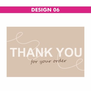 Thank You for Your Purchase/order Cards Small Business Card 400gsm, 20/ ...