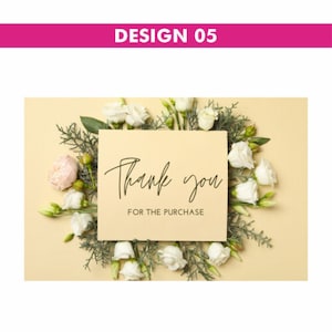 Thank You for Your Purchase/order Cards Small Business Card 400gsm, 20/ ...