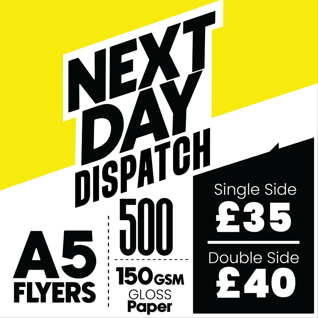 500 A5 Flyer/leaflet Printed Full Colour 150gsm Gloss Quality Flyer Print Fast A5 - Etsy