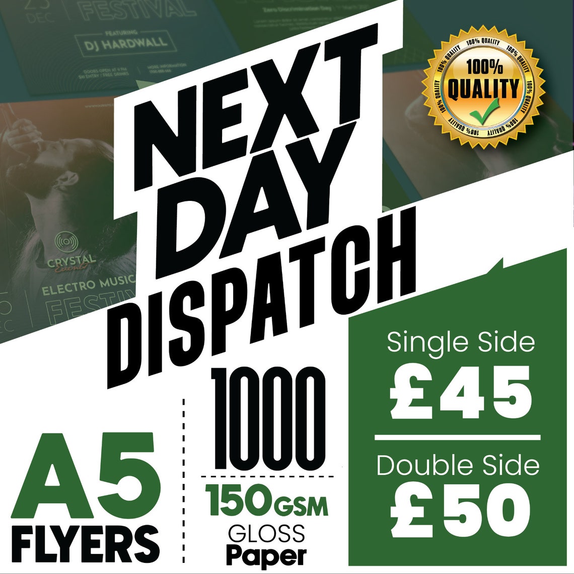 1000 A5 Flyer/leaflet Printed Full Colour 150gsm Gloss Quality Flyer ...
