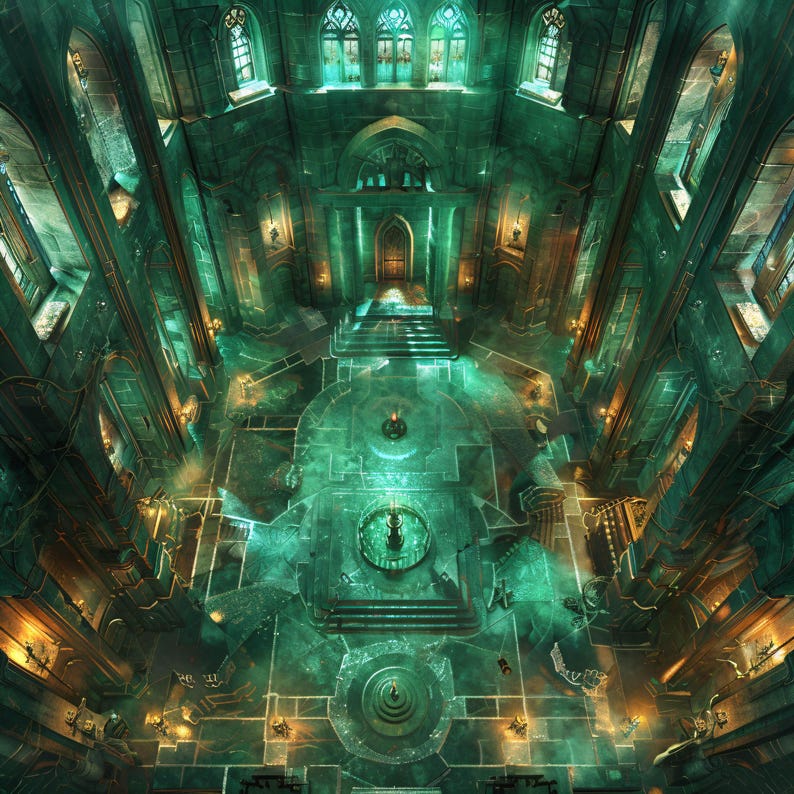 10 Cyberpunk Temple Battlemaps, Sci Fi, Dnd Battle Map, Cyberpunk, D&D ...