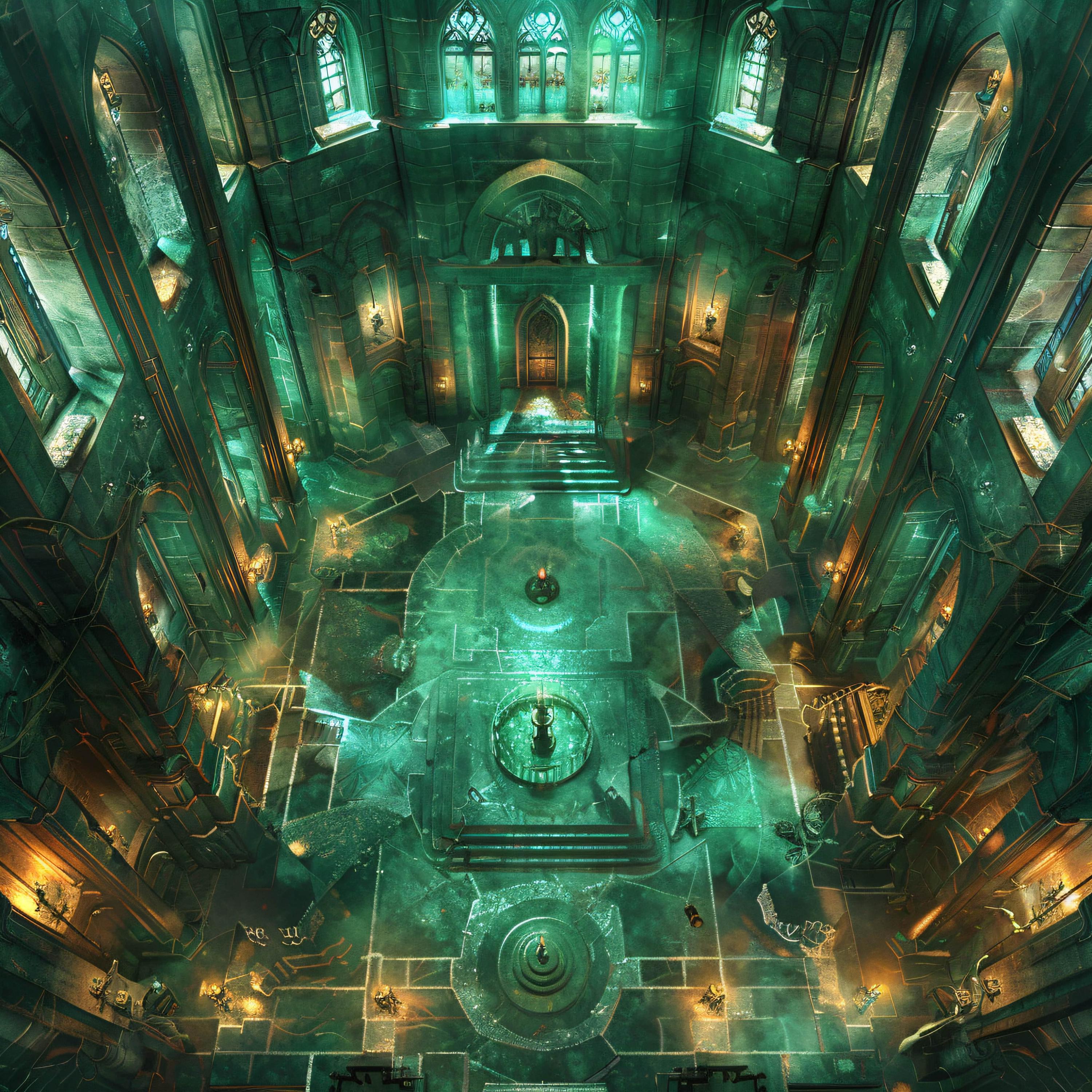 10 Cyberpunk Temple Battlemaps, Sci Fi, Dnd Battle Map, Cyberpunk, D&D ...