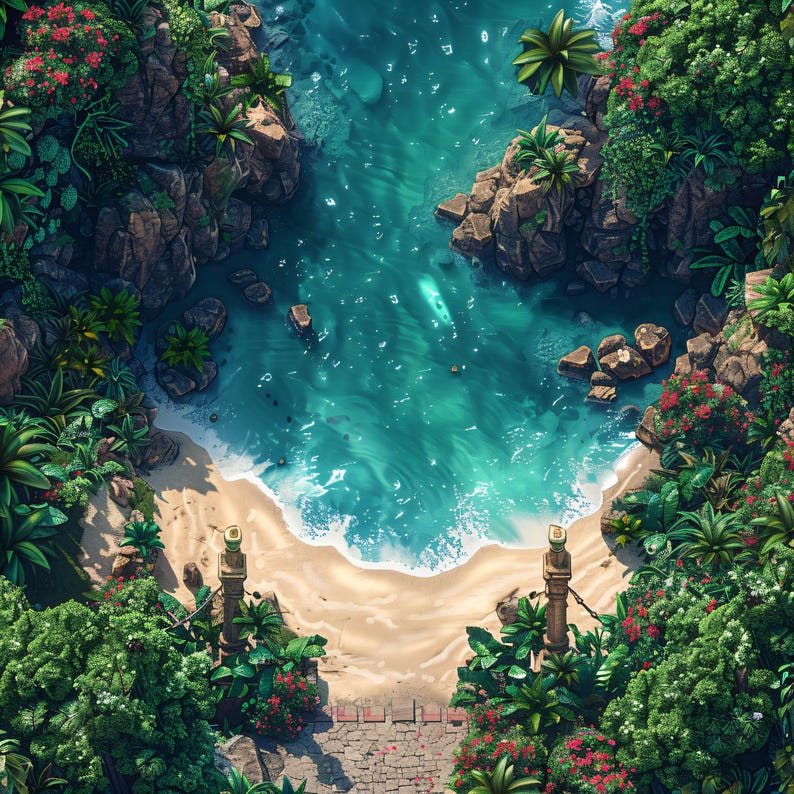 10 Coastal/beach Battle Maps, Dnd, Pathfinder, D&D, Battlemap, Dungeons ...
