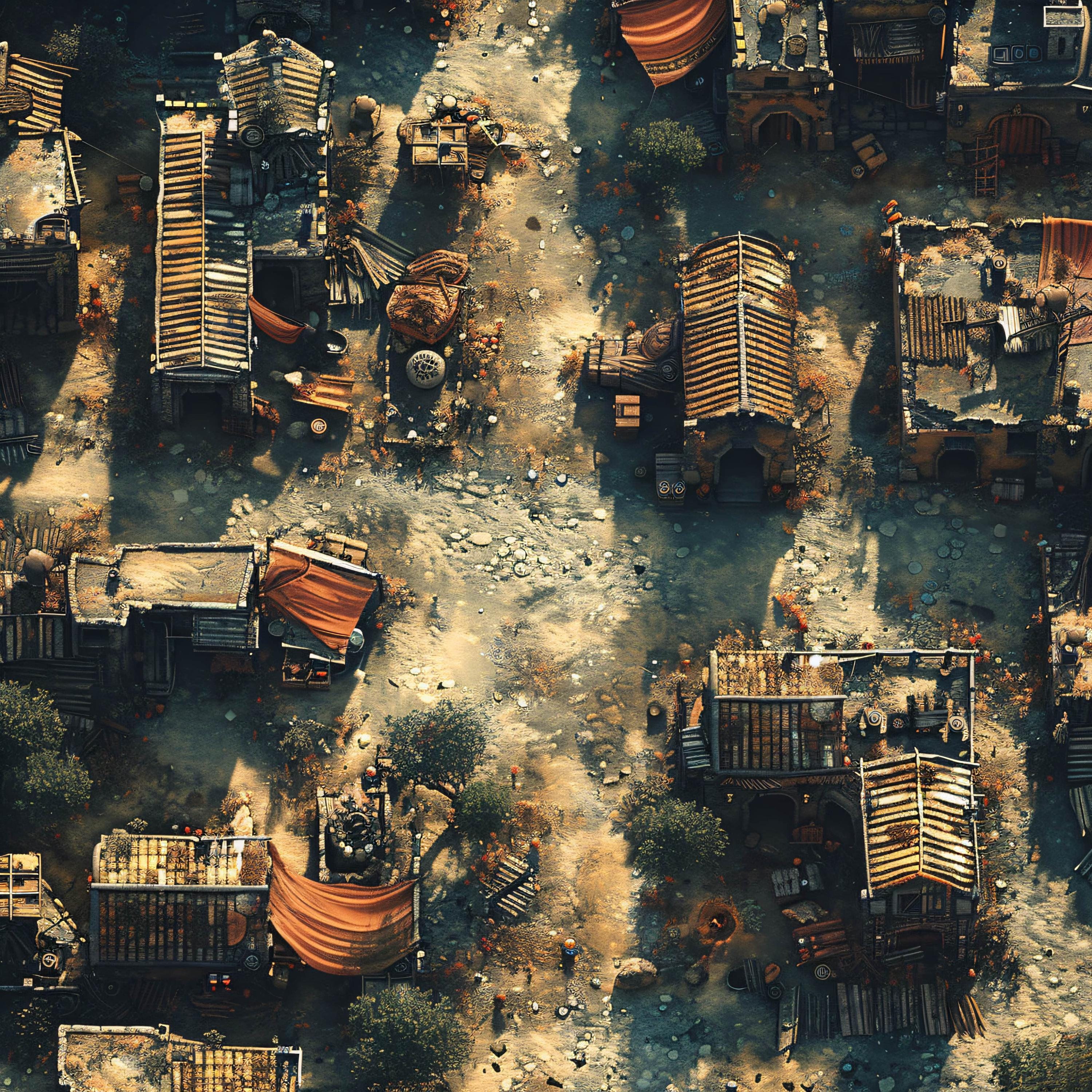 10 Cyberpunk Tent and Shack Battlemaps, Sci Fi, Cyberpunk, Battle Map ...