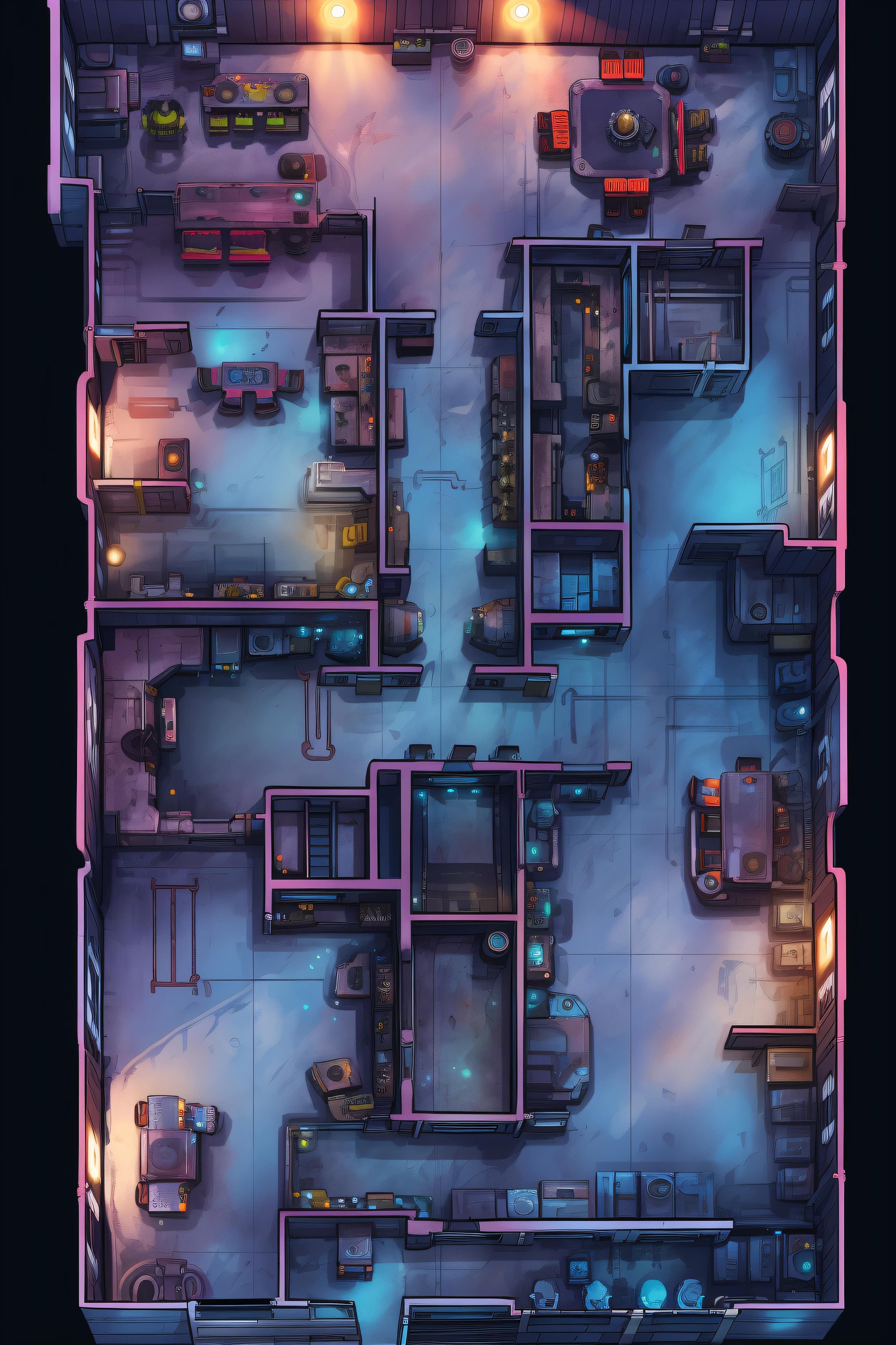 12 Cyberpunk Corpo Office Battlemaps Dnd Battle Map - Etsy