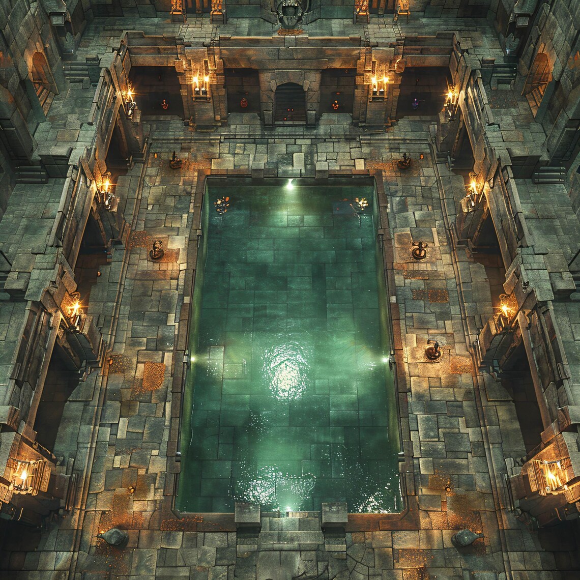 10 Cyberpunk Temple Battlemaps, Sci Fi, Dnd Battle Map, Cyberpunk, D&D ...