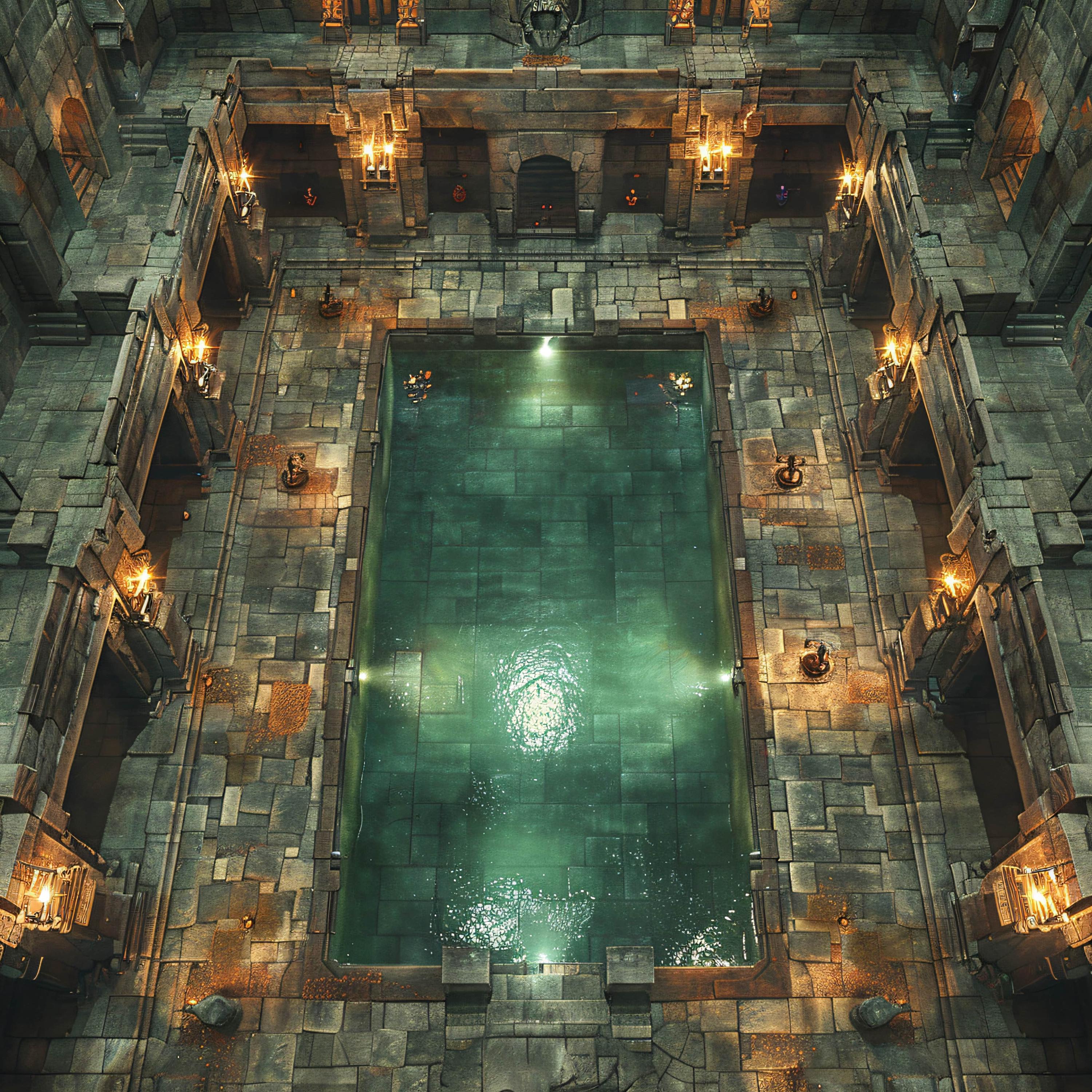 10 Cyberpunk Temple Battlemaps, Sci Fi, Dnd Battle Map, Cyberpunk, D&D ...