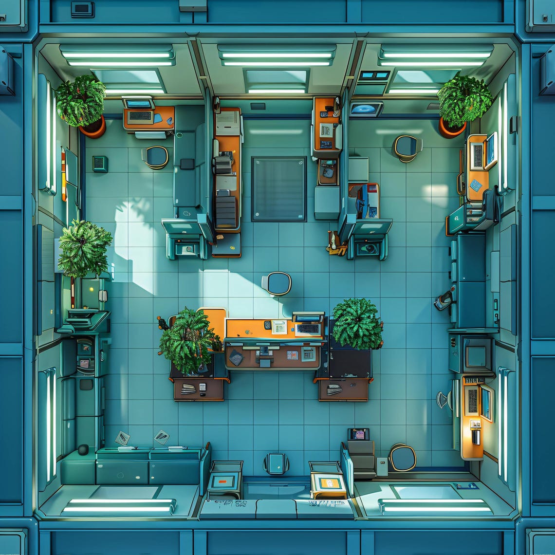 10 Cyberpunk Hospital Battlemaps, Sci Fi, Cyberpunk, D&D, Shadowrun ...