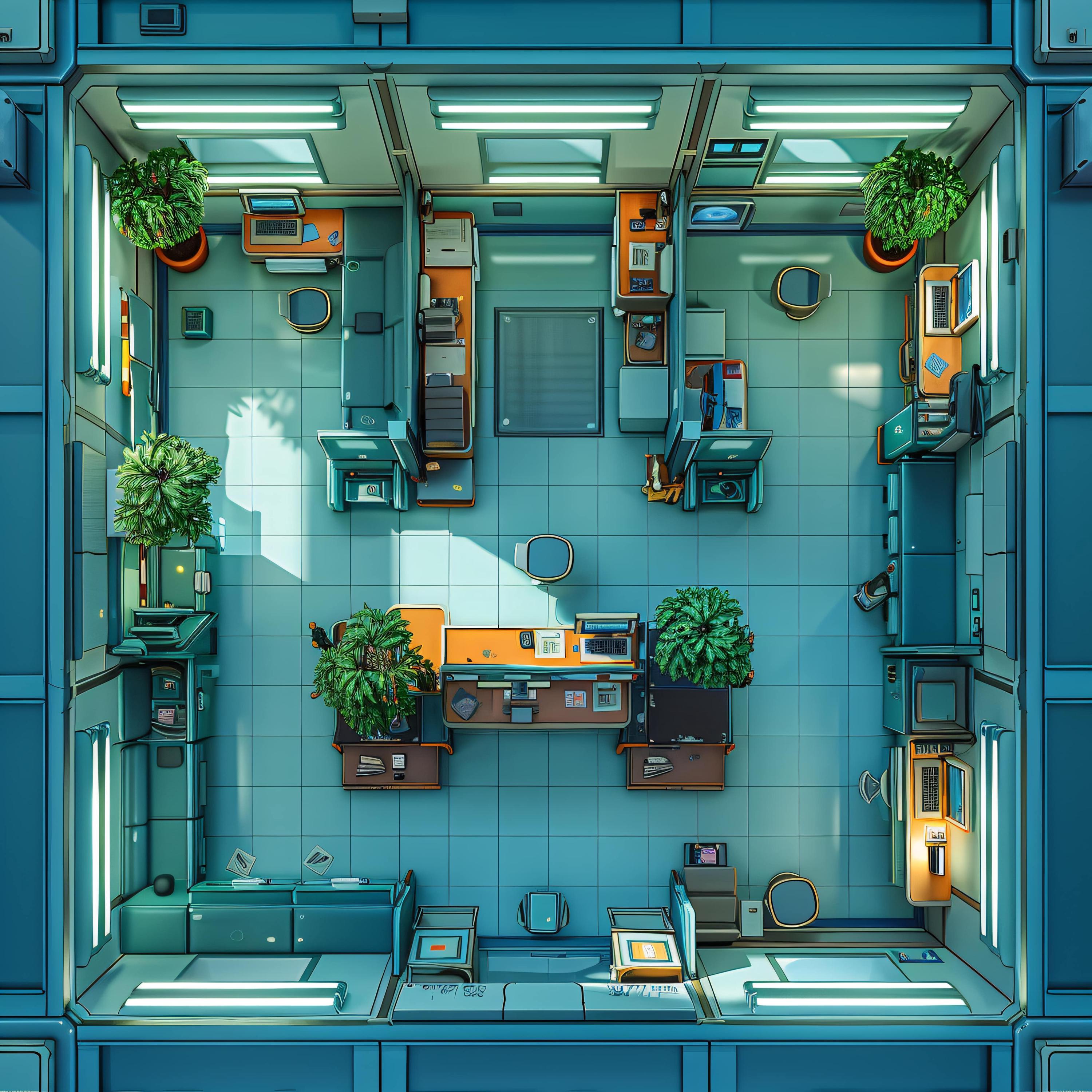 10 Cyberpunk Hospital Battlemaps, Sci Fi, Cyberpunk, D&D, Shadowrun ...