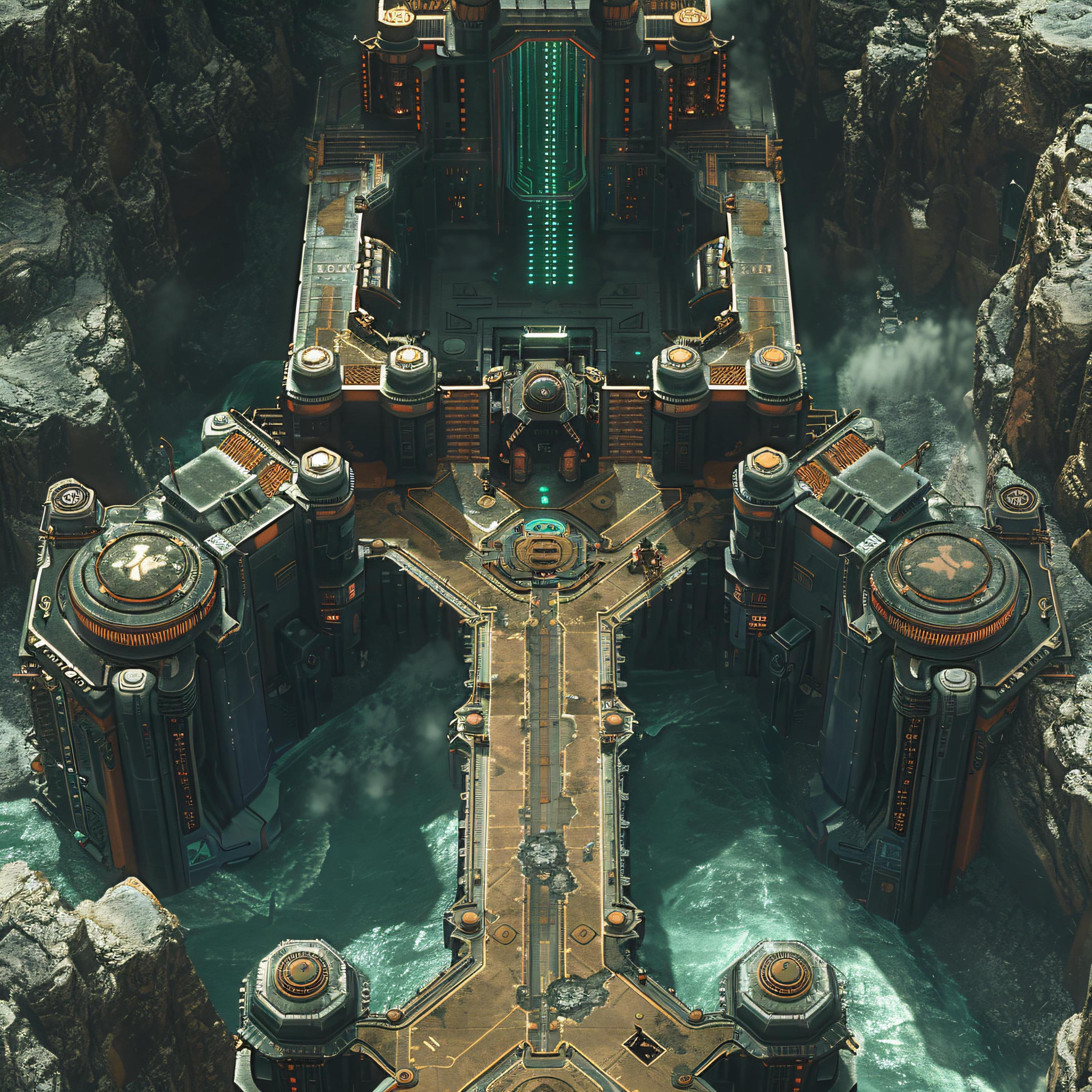 10 Cyberpunk River Battlemaps, Sci Fi, Cyberpunk, Battle Map, D&D ...