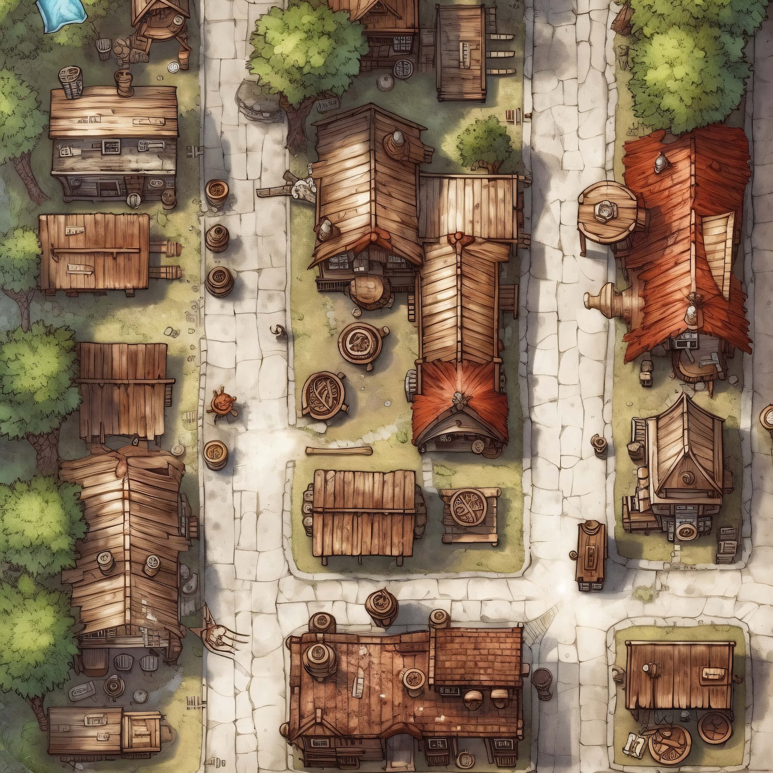 10 Slums Battle Maps, Dnd Battle Map, Pathfinder, D&D, Battlemap ...