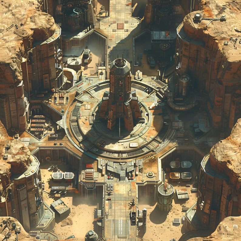 10 Cyberpunk Superweapon Battlemaps, Sci Fi, Dnd Battle Map, Cyberpunk ...