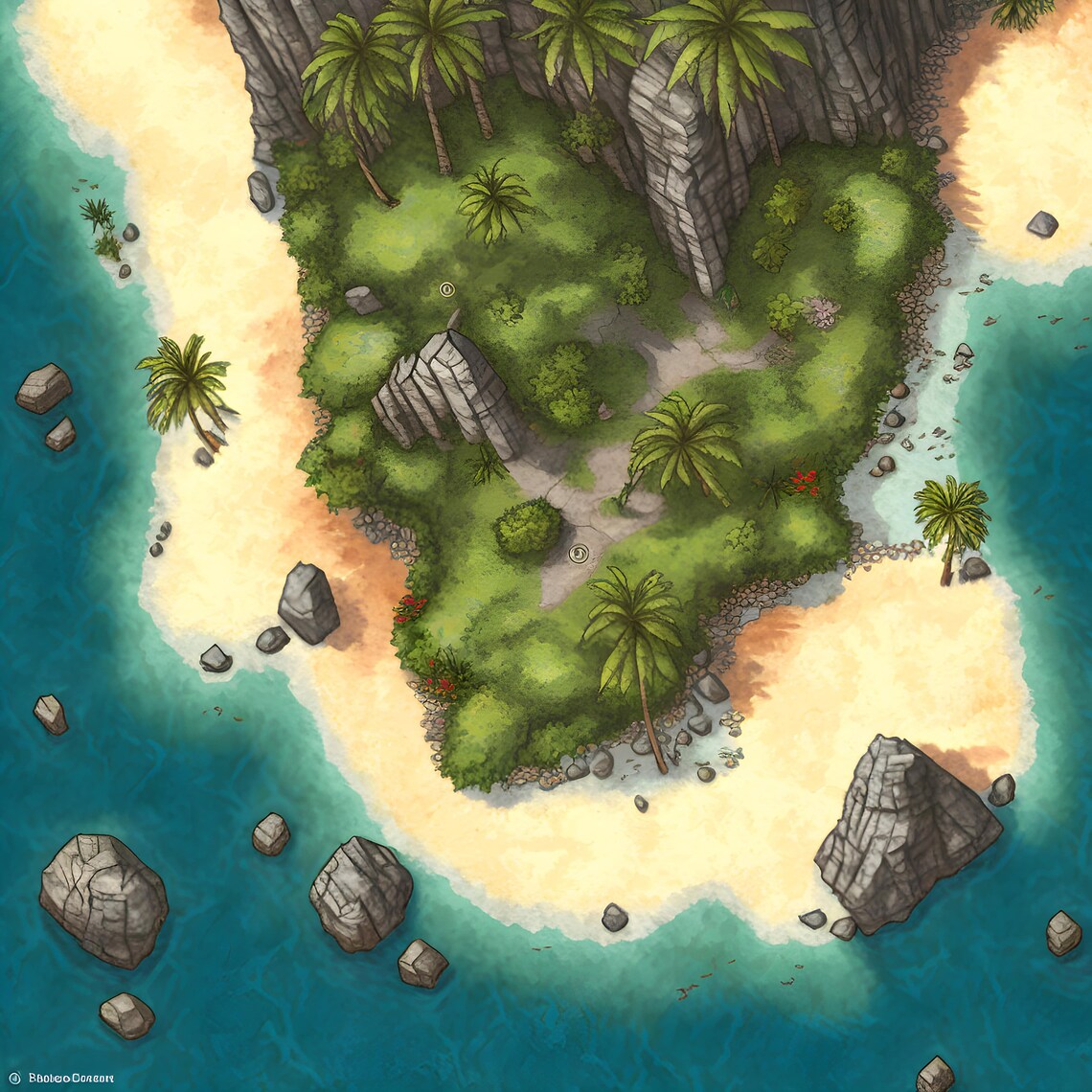 10 Beach Battle Maps, Dnd Battle Map, Pathfinder, D&D, Battlemap ...