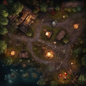 16 Camp Maps, Dnd Battle Map, Pathfinder, D&D, Battlemap, Dungeons and ...