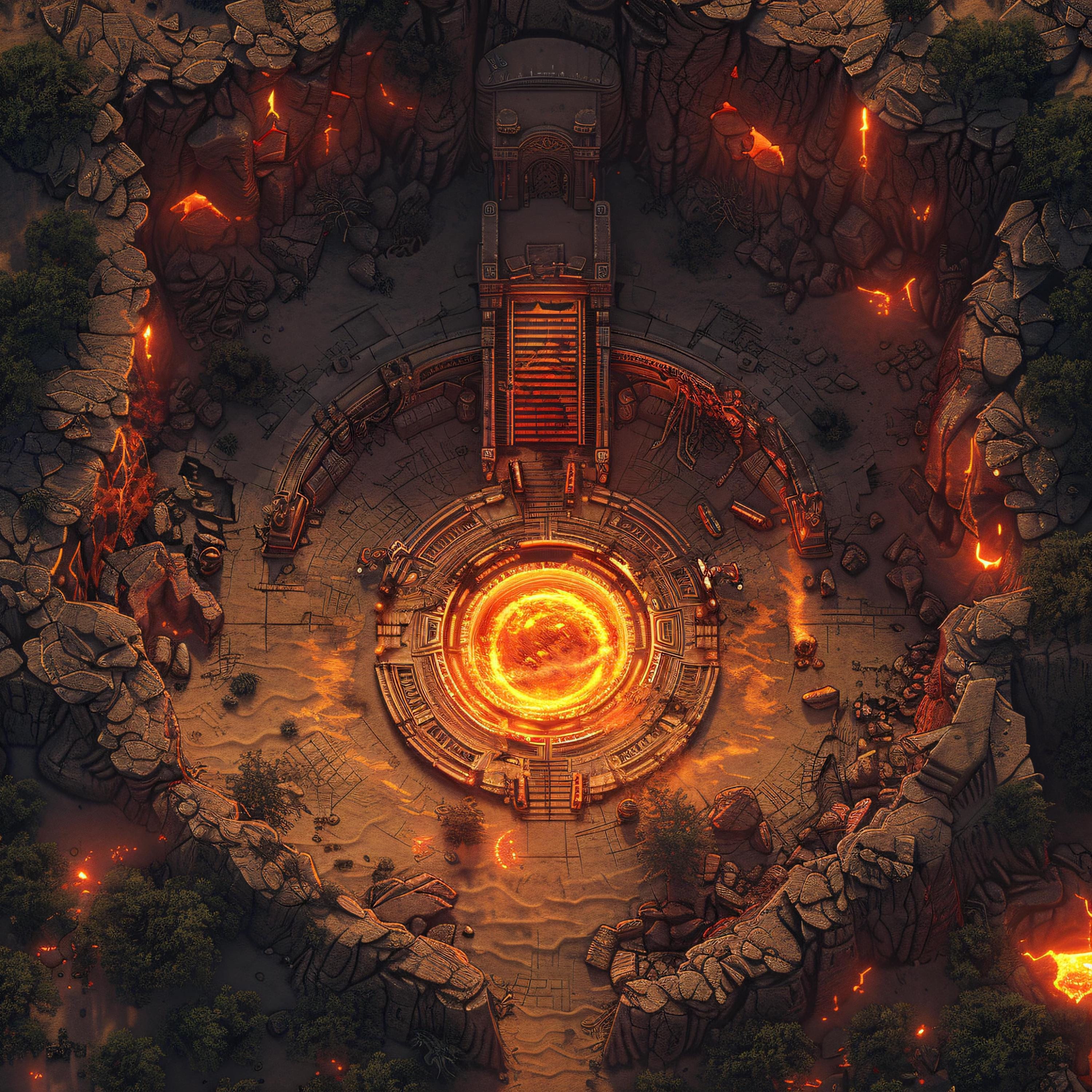 10 Volcano / Fire Battle Maps, Dnd Battlemap, Pathfinder, D&D, Dungeons ...