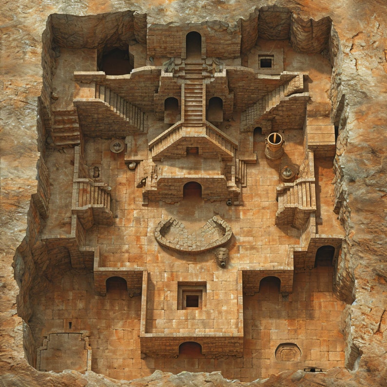 10 Desert Temple Battle Maps, Dnd, Pathfinder, D&D, Battlemap, Dungeons ...