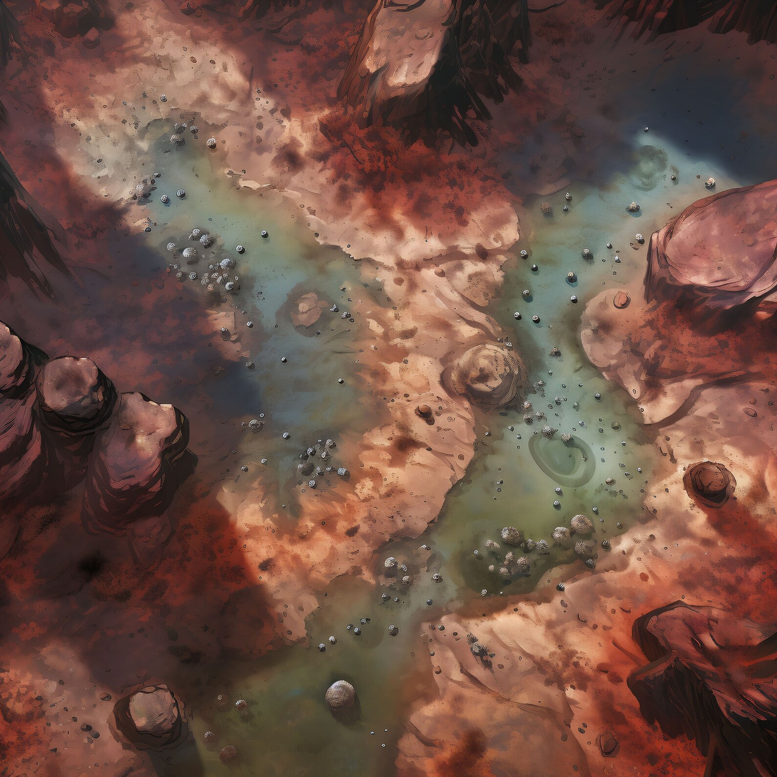 17 Alien Planet Battle Maps, Cyberpunk, Starfinder, D&D, Battlemap ...