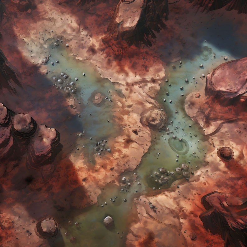 17 Alien Planet Battle Maps, Cyberpunk, Starfinder, D&D, Battlemap ...