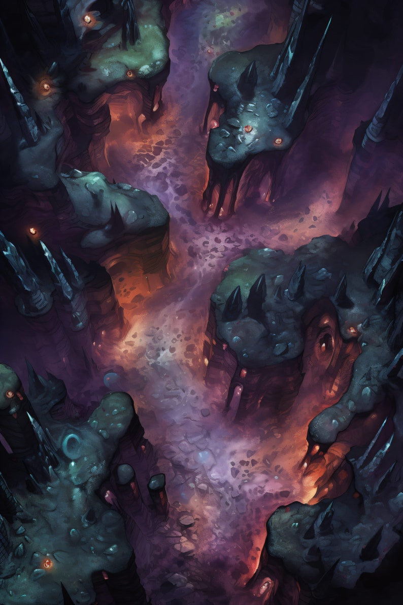 17 Alien Planet Battle Maps, Cyberpunk, Starfinder, D&D, Battlemap ...