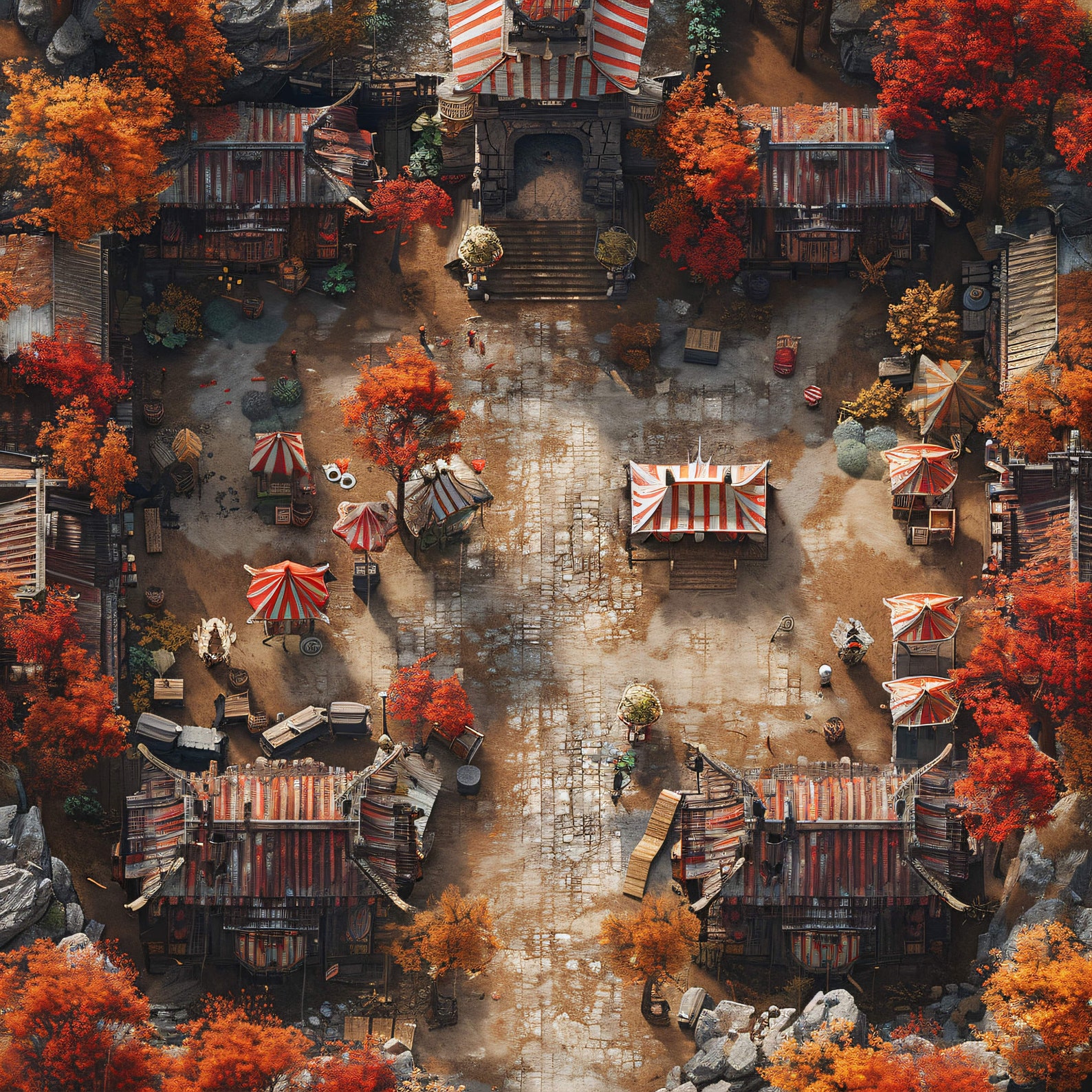 10 Carnival/circus Maps, Dnd Battle Map, Pathfinder,d&d, Battlemap, Dungeons and Dragons, Roll20 ...