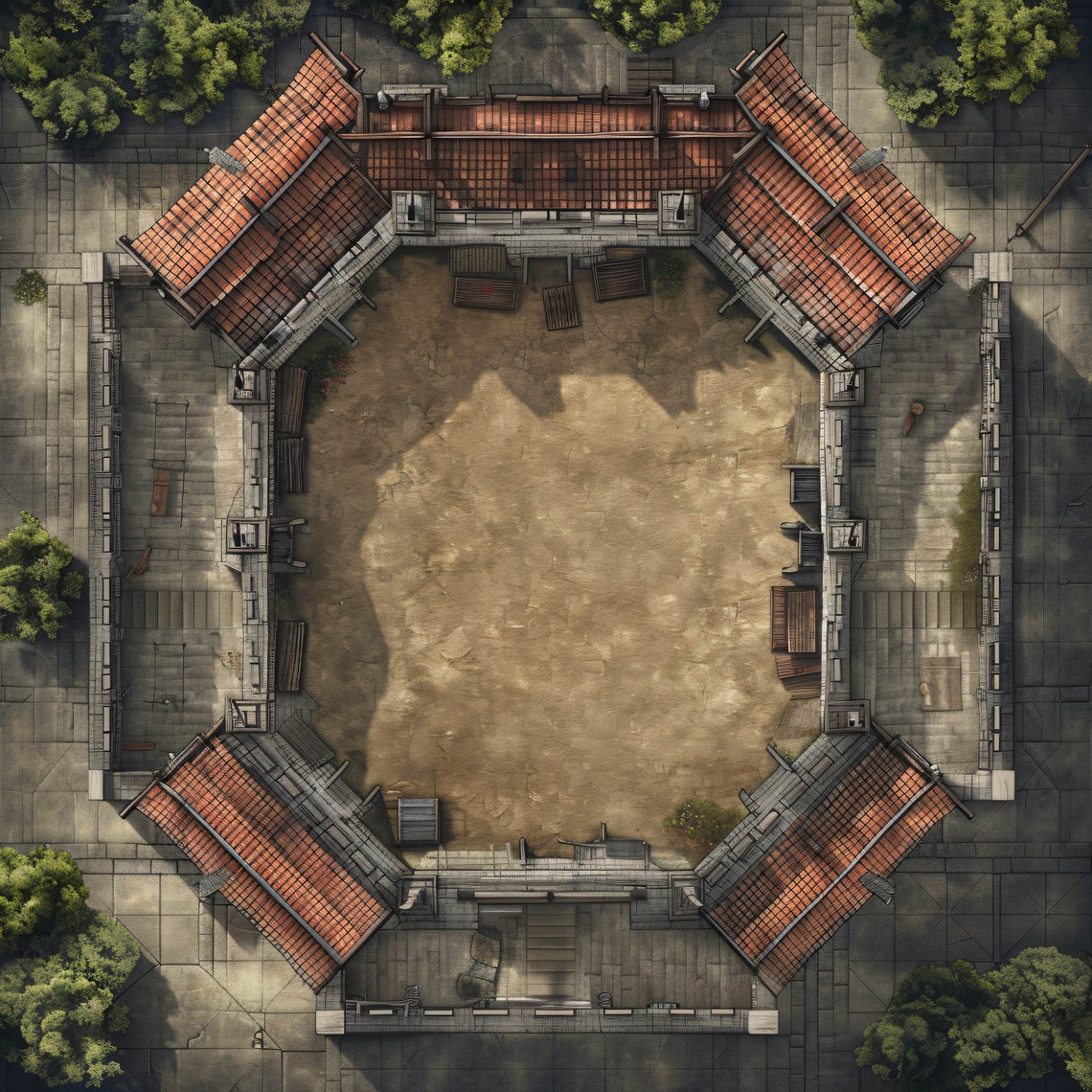10 Fighting Pit / Sports Arena Battle Maps, Dnd Battlemap, Pathfinder ...
