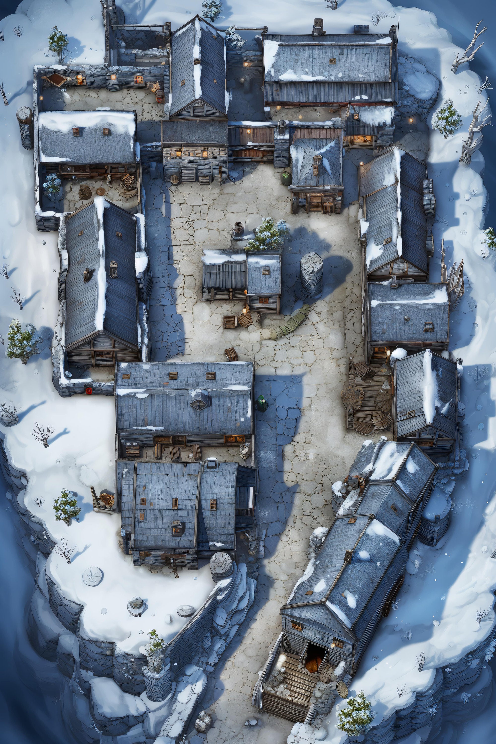 21 Mountain City Battlemaps, Dnd Battle Map, Pathfinder, Dungeons and ...