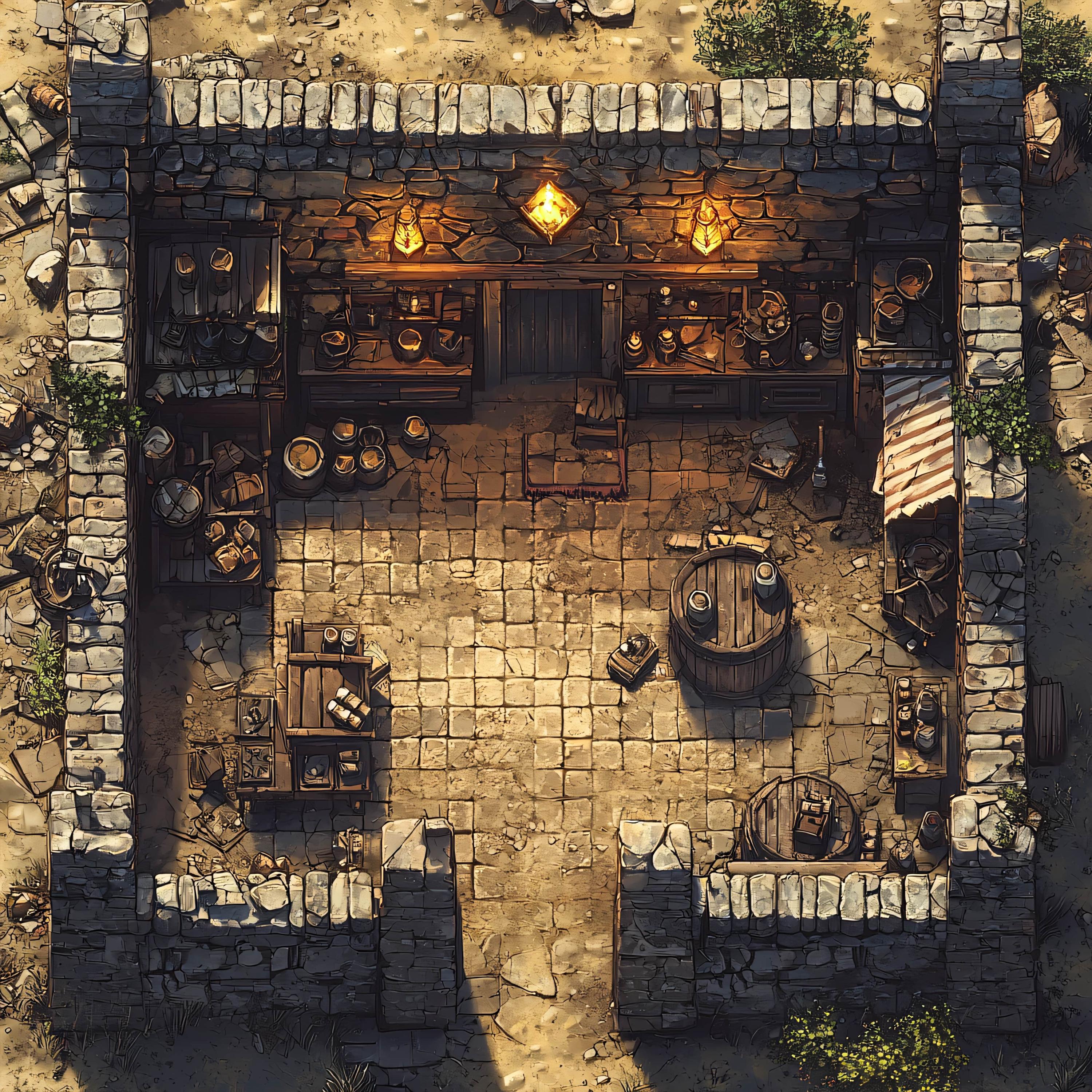 10 More Merchant/shop Battle Maps, Battlemap, Pathfinder, D&D, Dungeons ...