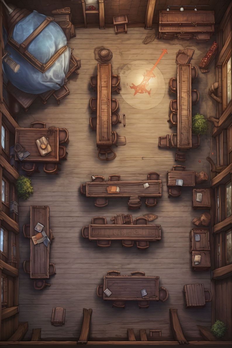 10 Classroom Battle Maps, Dnd, Pathfinder, D&D, Battlemap, Dungeons and ...