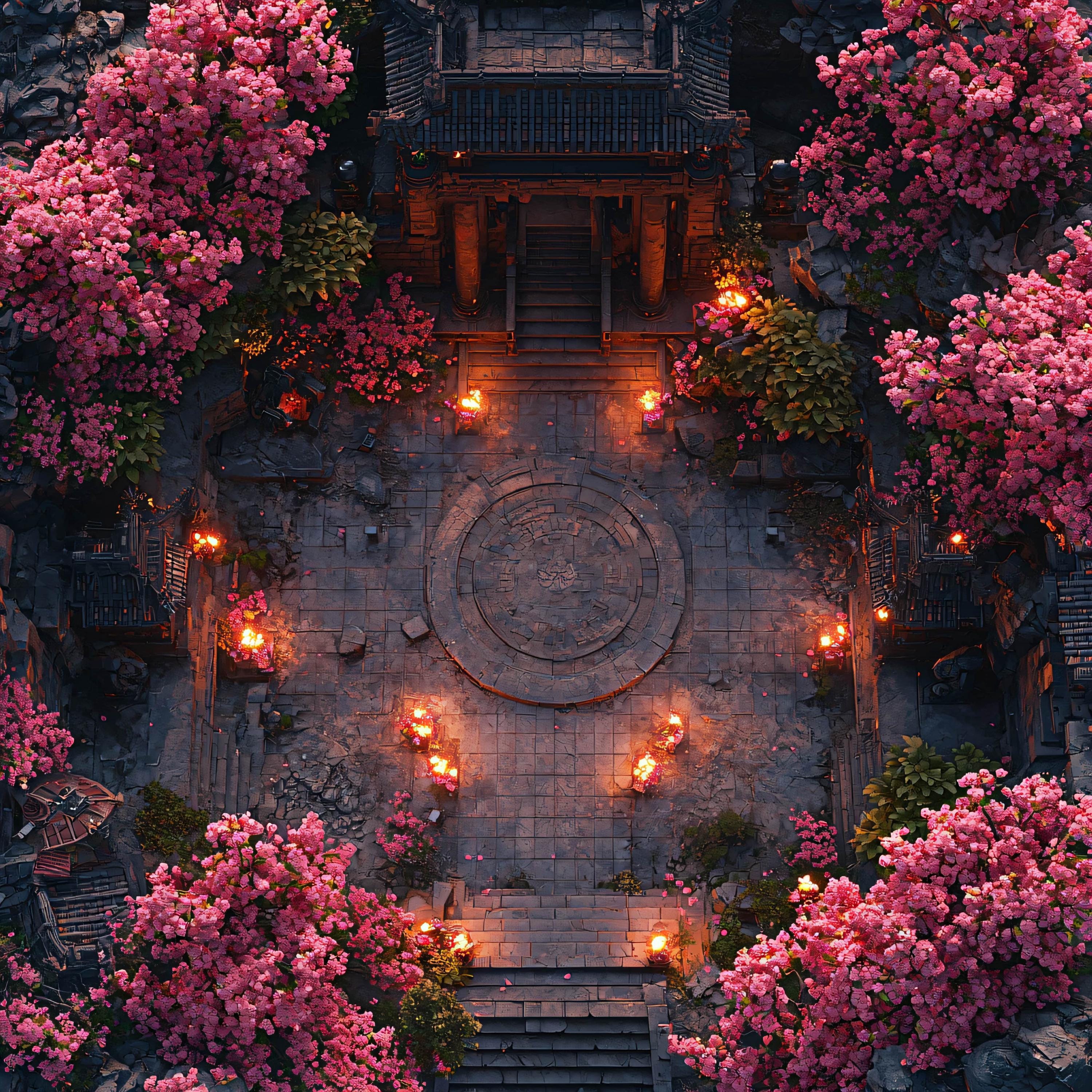 10 Sakura Town Battle Maps, Dnd Battlemap, Pathfinder, D&D, Dungeons ...