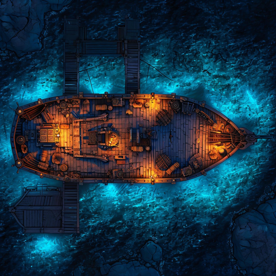 10 Ships and Docks Battle Maps, Dnd, Pathfinder, D&D, Battlemap, Dungeons and Dragons, Roll20 ...
