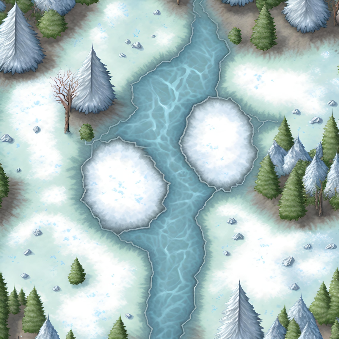 10 Winter Battle Maps, Dnd Battle Map, Pathfinder, D&D, Battlemap ...
