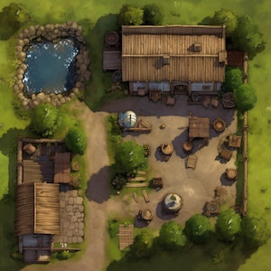 10 Farm Battle Maps, Dnd Battle Map, Pathfinder, D&D, Battlemap ...