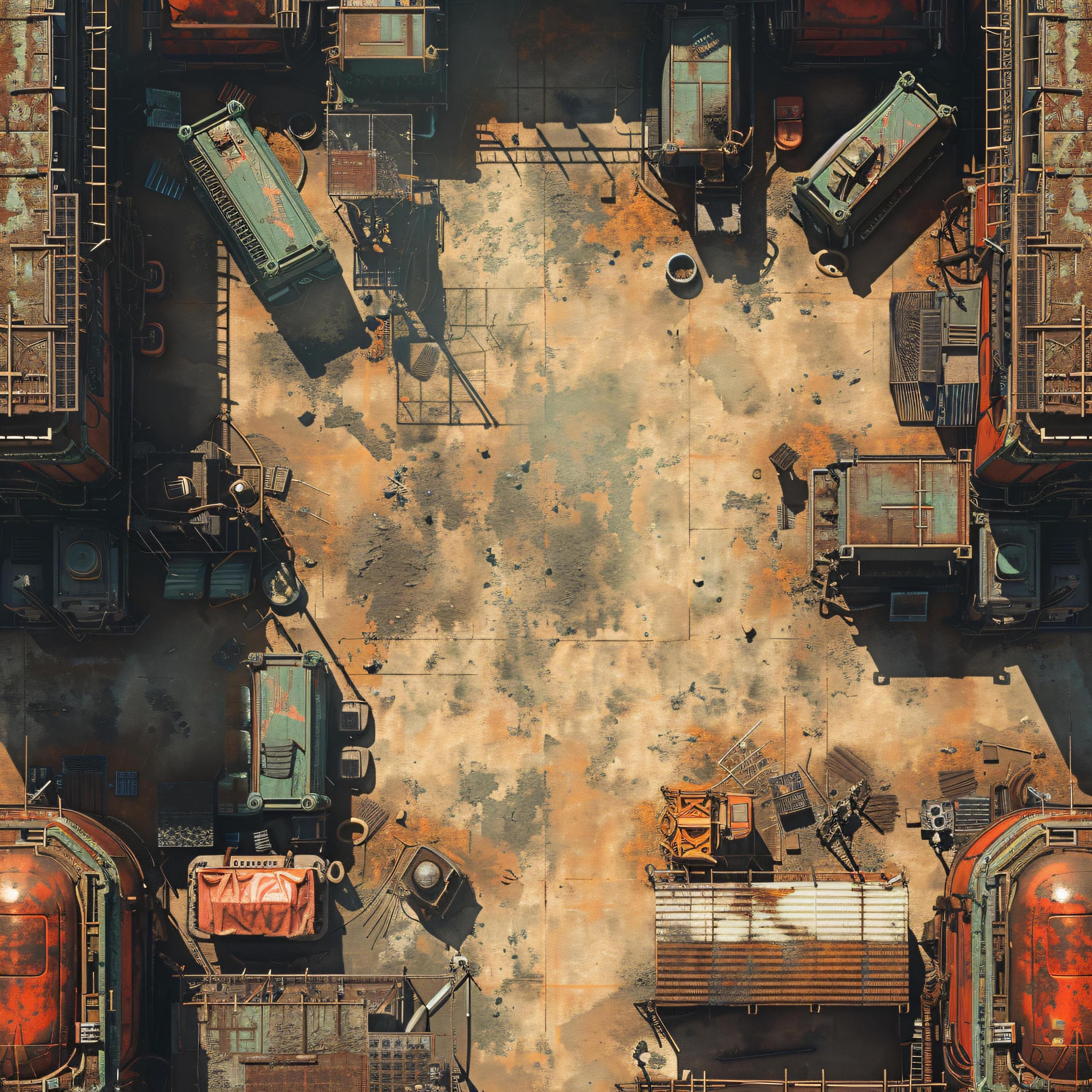 10 Modern Streets Battlemaps, Sci Fi, Dnd Battle Map, Cyberpunk, D&D ...