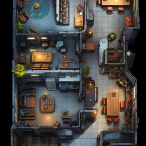 10 Gridless Cyberpunk Apartment Battlemaps | VTT Pack for Shadowrun ...