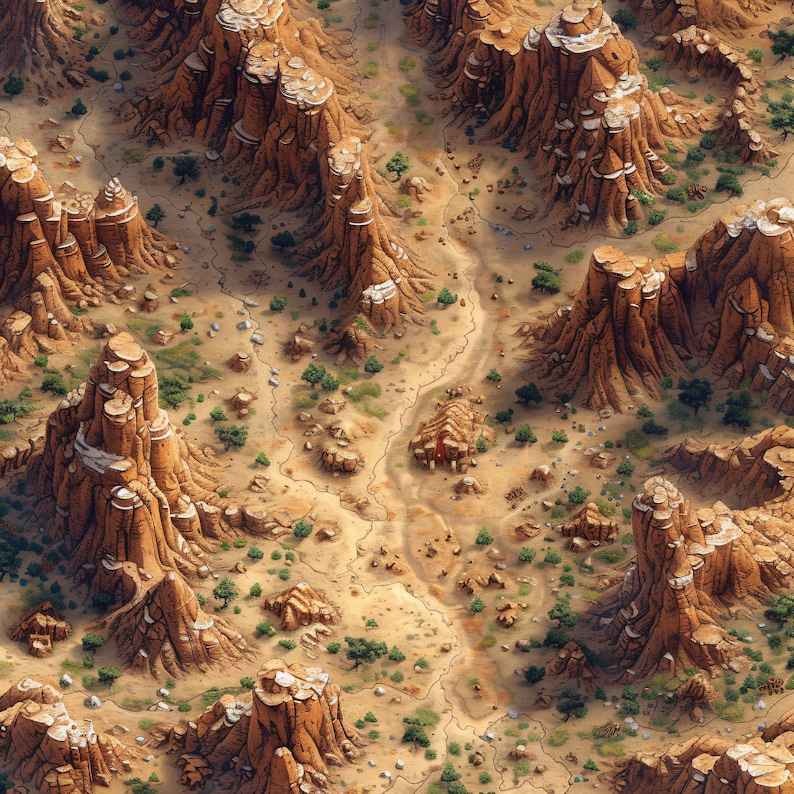 10 Desert Temple Pilgrimage Maps, Pathfinder, D&D, Battlemap, Dungeons ...