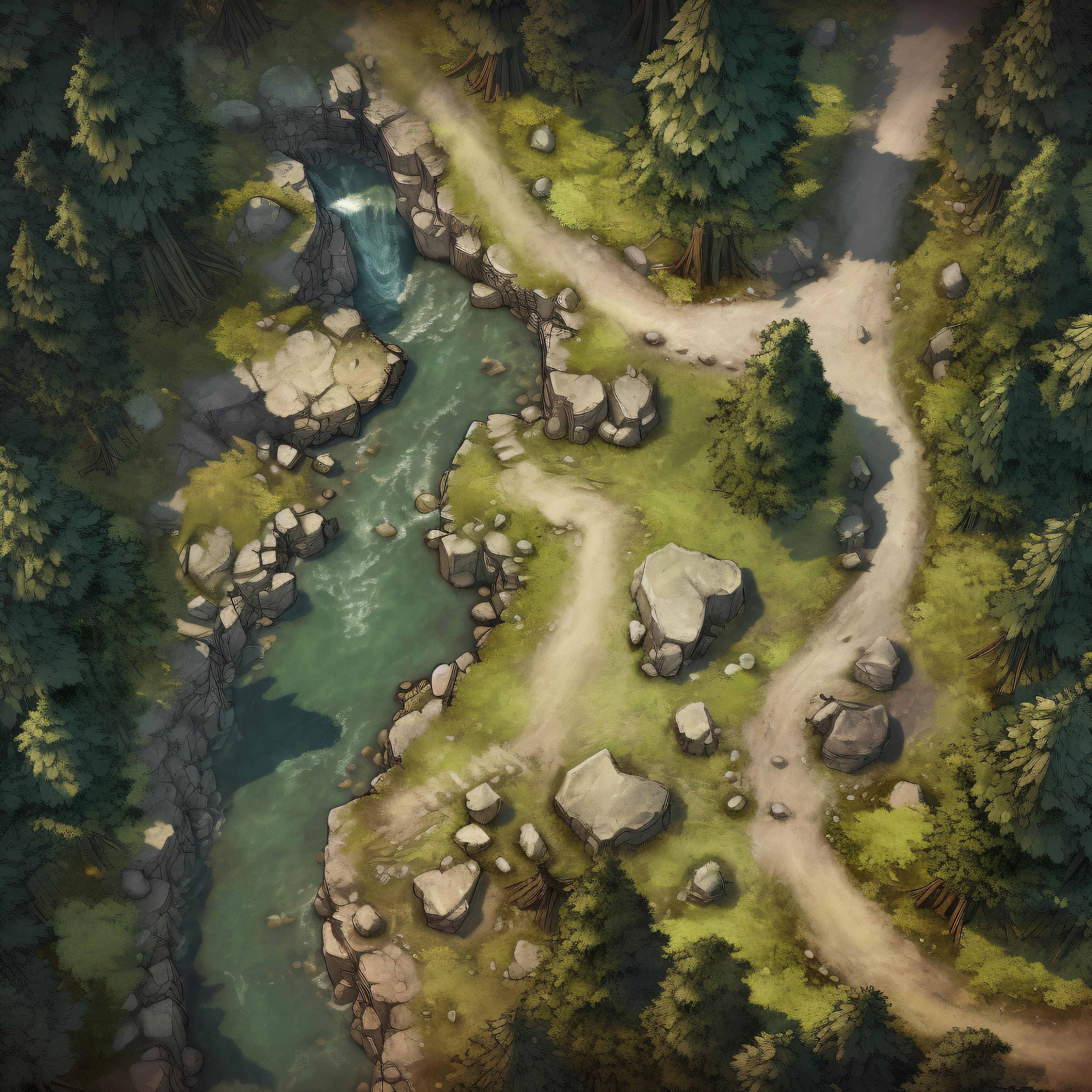 10 Forest Battle Maps, Dnd Battle Map, Pathfinder, D&D, Battlemap, Dungeons and Dragons, Roll20 ...