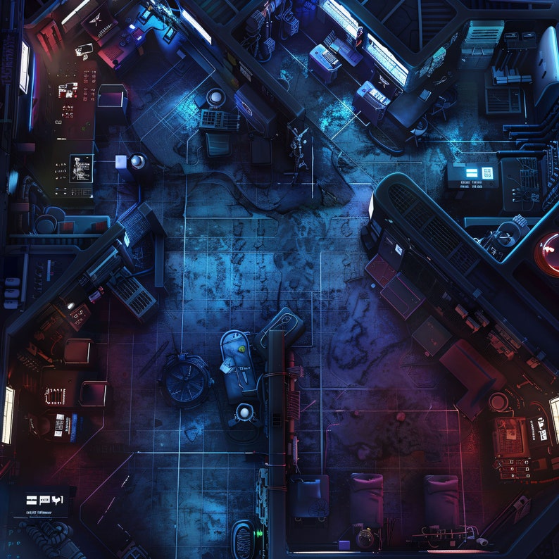 10 Cyberpunk Ripperdoc Battlemaps, Sci Fi, Dnd Battle Map, Cyberpunk, D&D, Shadowrun, Roll20 ...