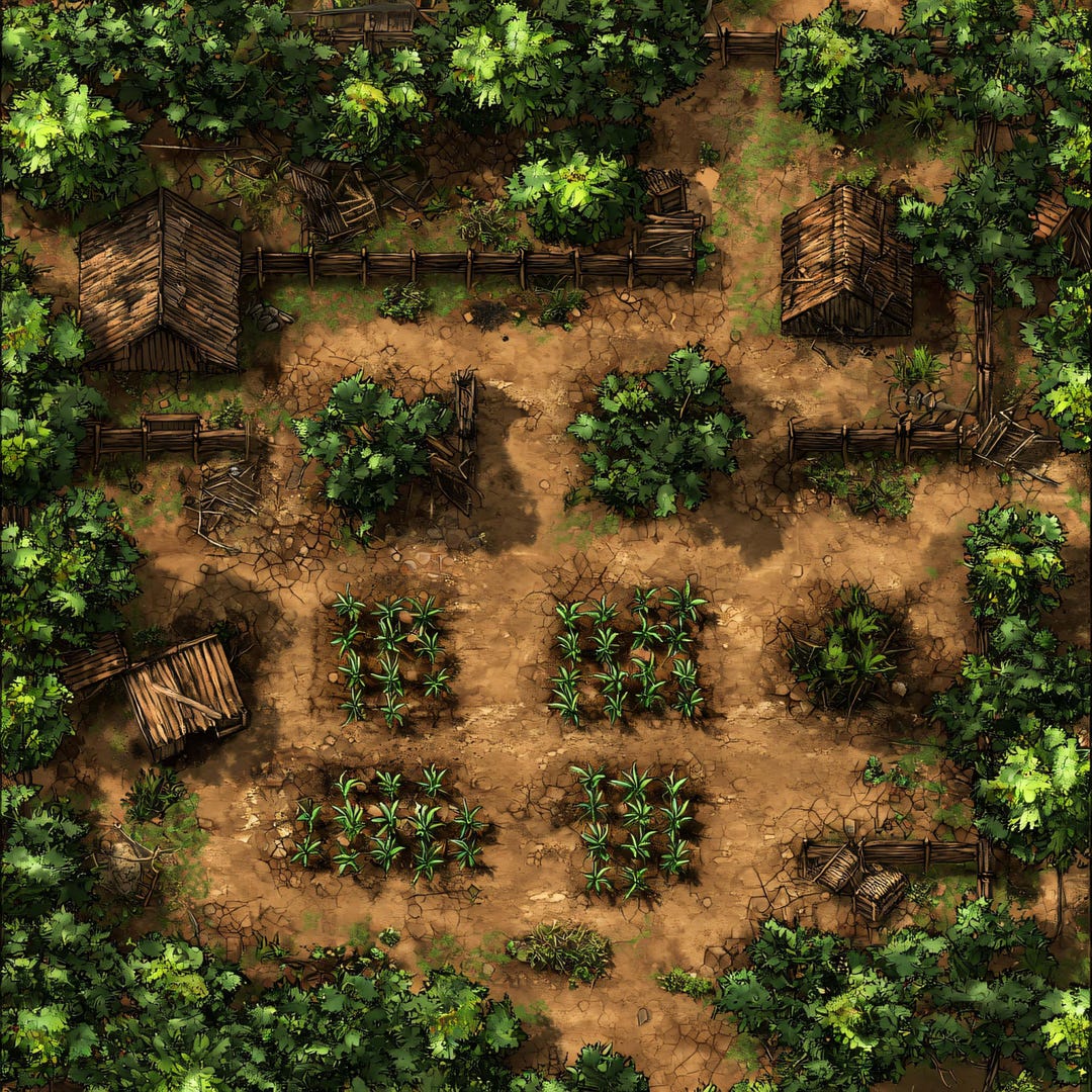 10 Gridless Farming Maps Battle Maps | VTT Pack for Dnd, Pathfinder ...