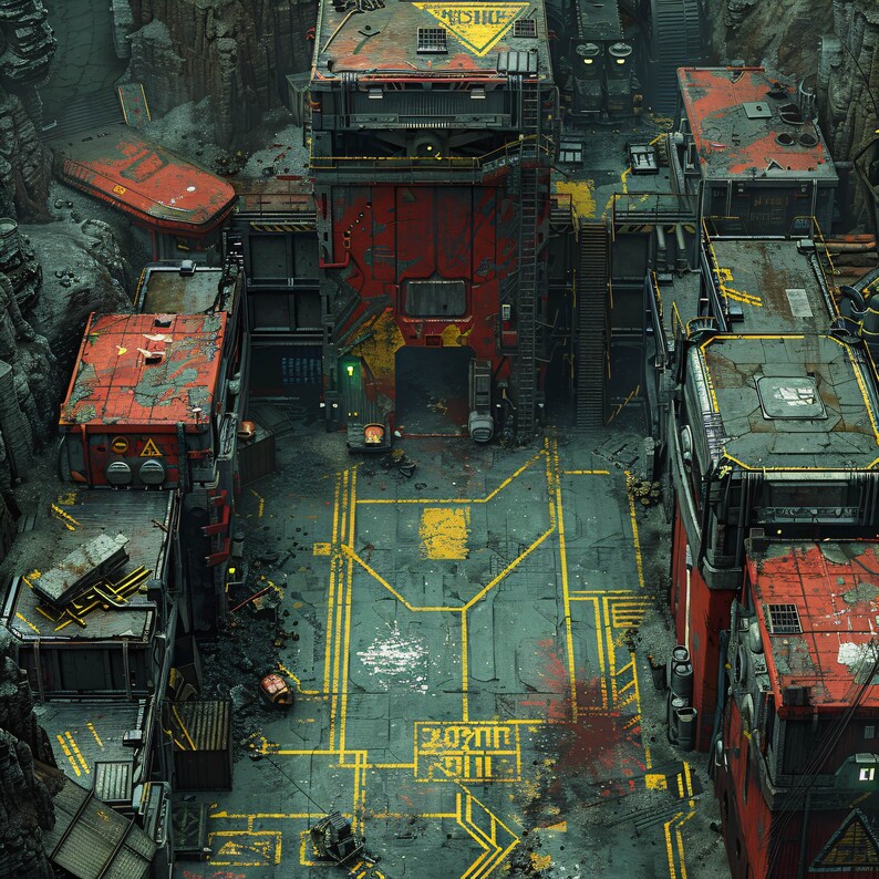 10 Cyberpunk Hideout/base Shop Battlemaps, Sci Fi, Cyberpunk, D&D ...