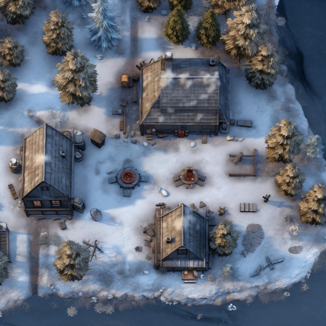 11 Snow/ice Battlemaps, Dnd Battle Map, Pathfinder, D&D, Battlemap, Dungeons and Dragons, Roll20 ...