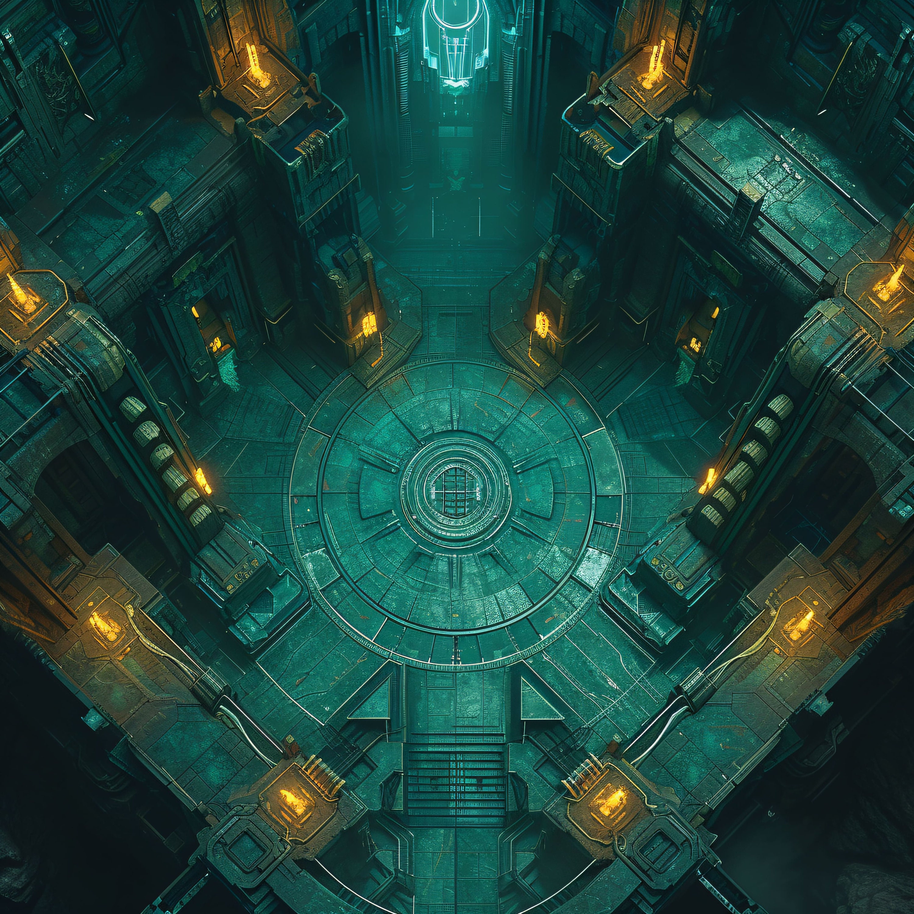 10 Cyberpunk Worship Battlemaps, Sci Fi, Dnd Battle Map, Cyberpunk, D&D ...