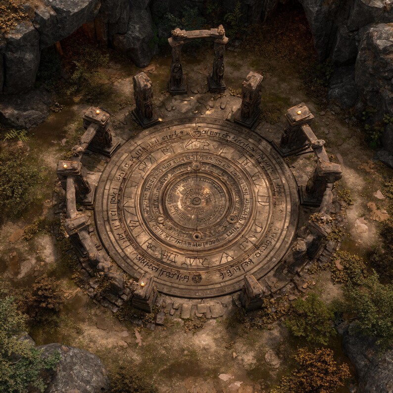 10 Gridless Elemental Shrine Battle Maps | VTT Pack for Dnd, Pathfinder ...