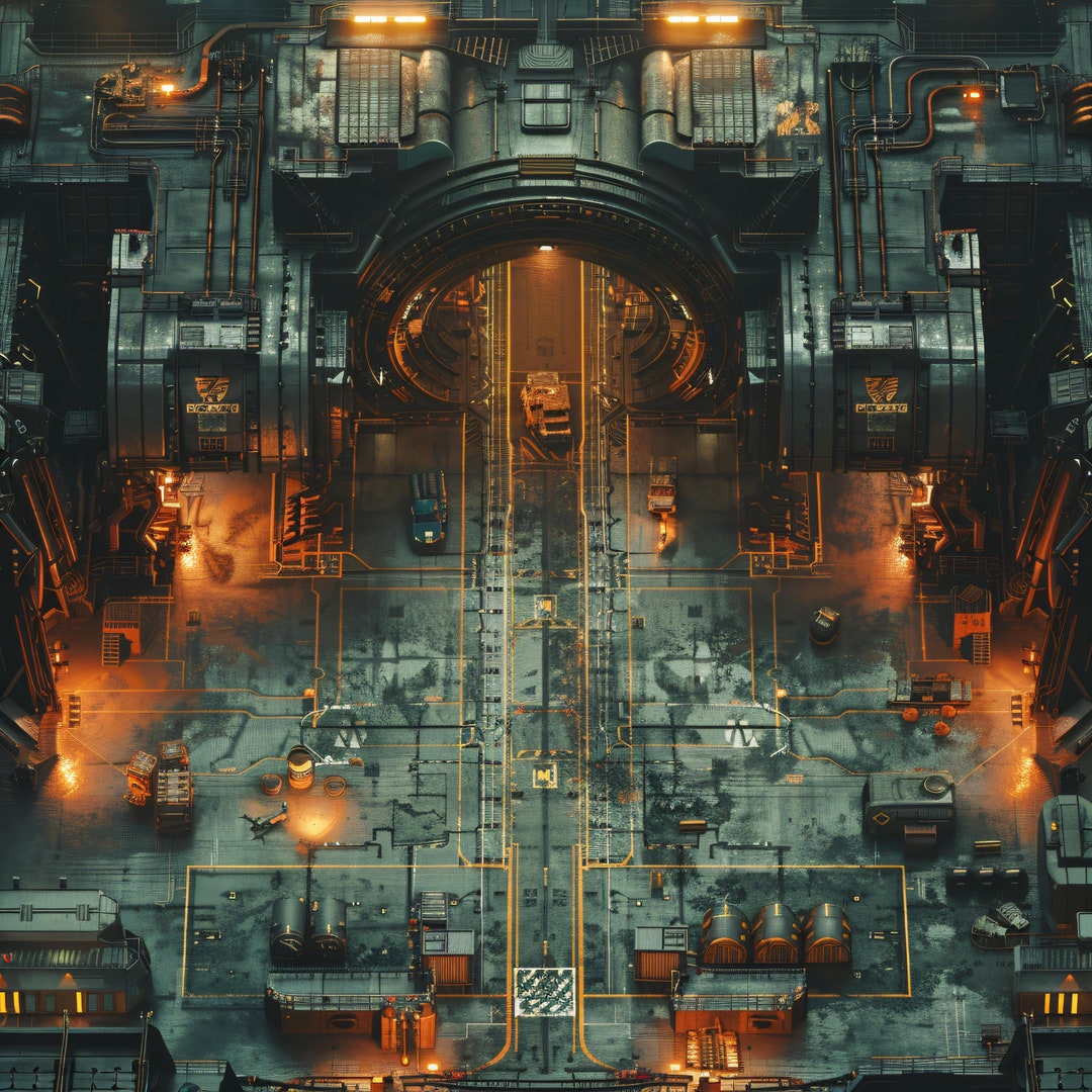 10 Cyberpunk Machinery Battlemaps, Sci Fi, Dnd Battle Map, Cyberpunk, D ...