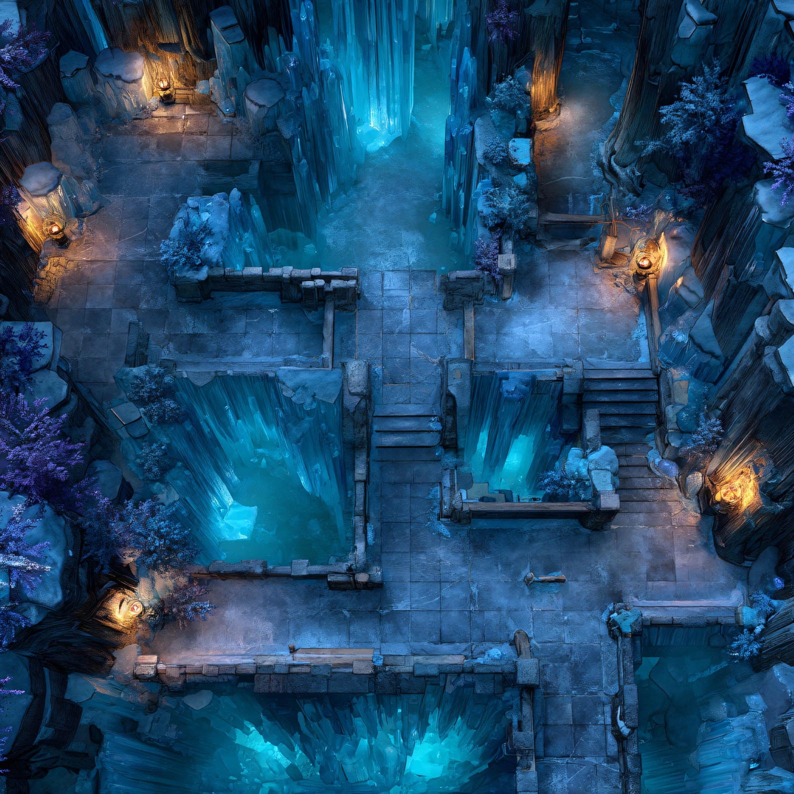 10 Gridless Winter Life Battle Maps | VTT Pack for Dnd, Pathfinder ...