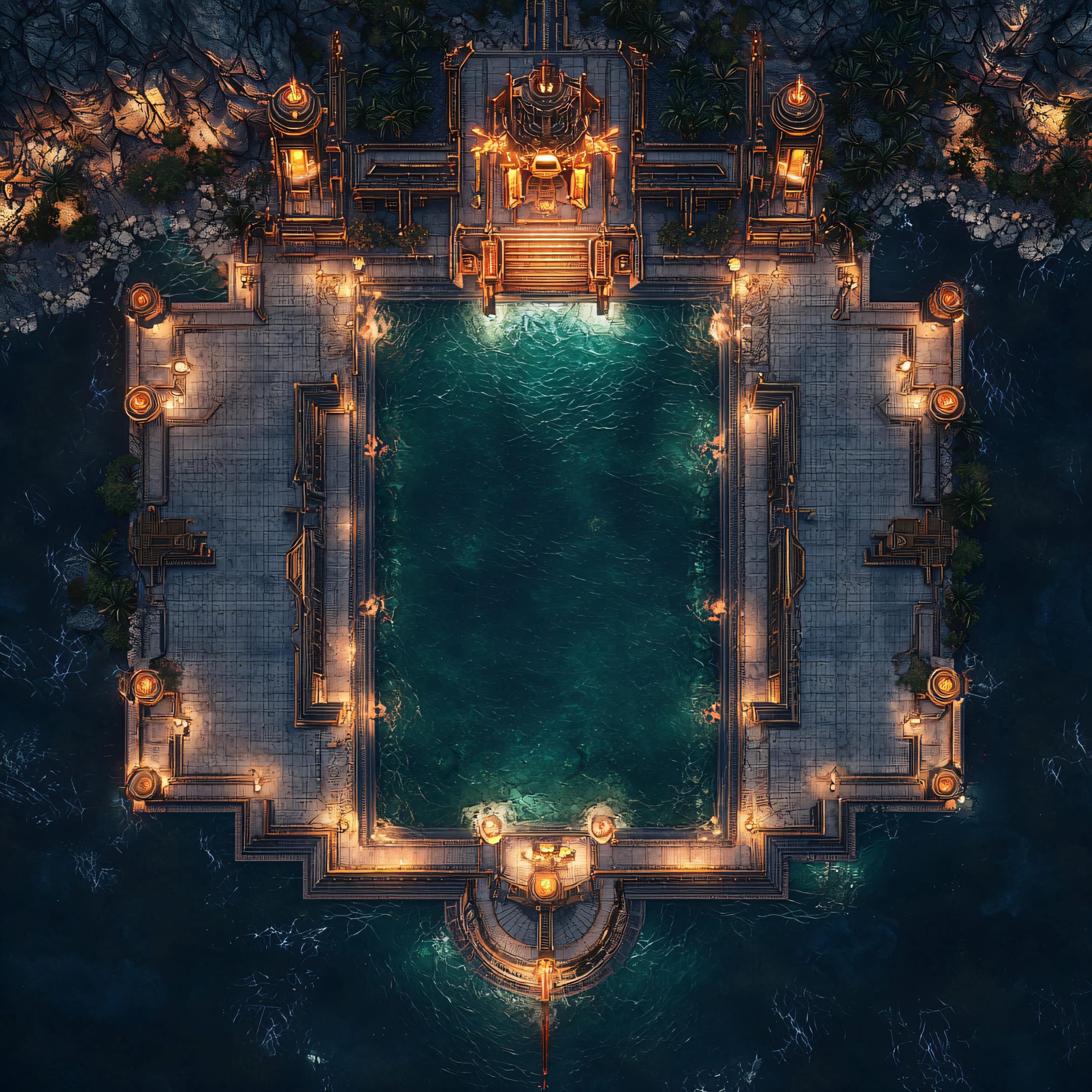 10 Coastal Temple Battle Maps, Dnd Battlemap, Pathfinder, D&D, Dungeons ...