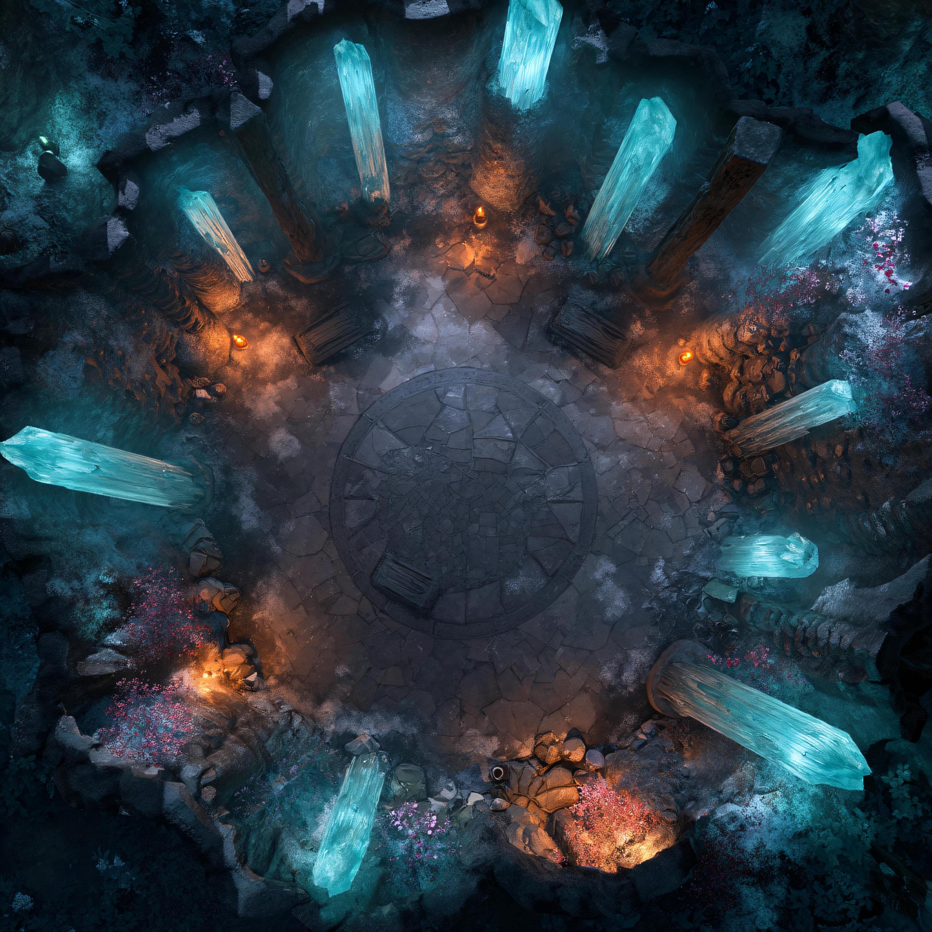 10 Gridless Crystal Battle Maps | VTT Pack for Dnd, Pathfinder & Ttrpgs ...