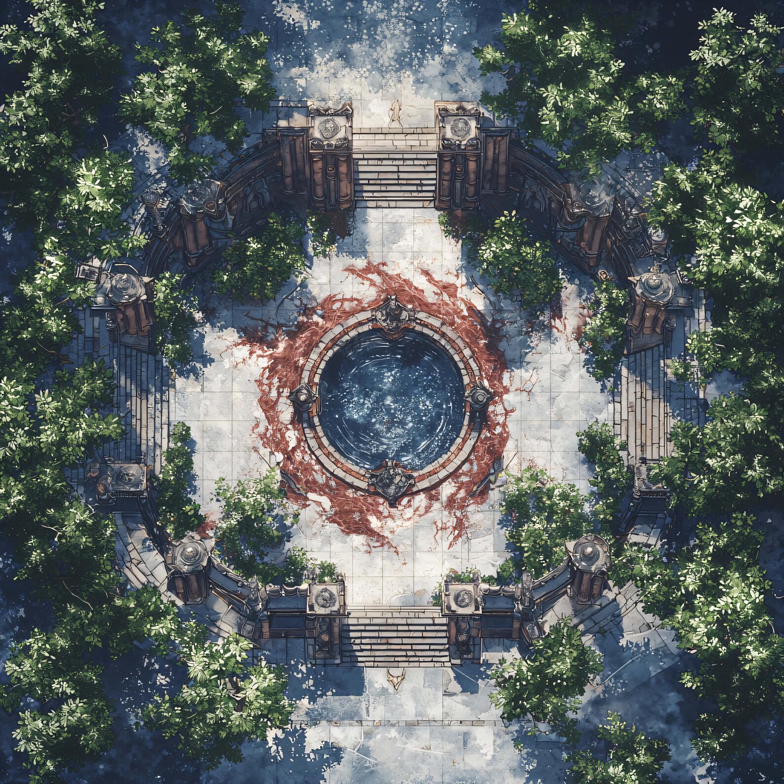10 Gridless Elemental Shrine Battle Maps | VTT Pack for Dnd, Pathfinder ...